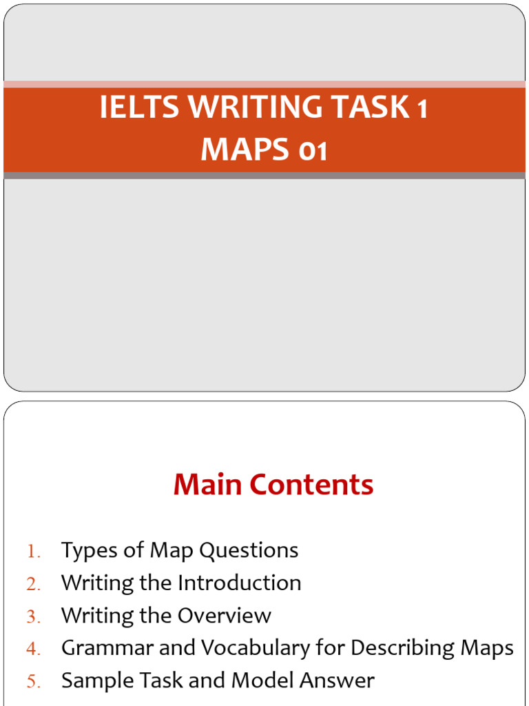 Writing Task 1 - Maps | PDF | Linguistics | Grammar
