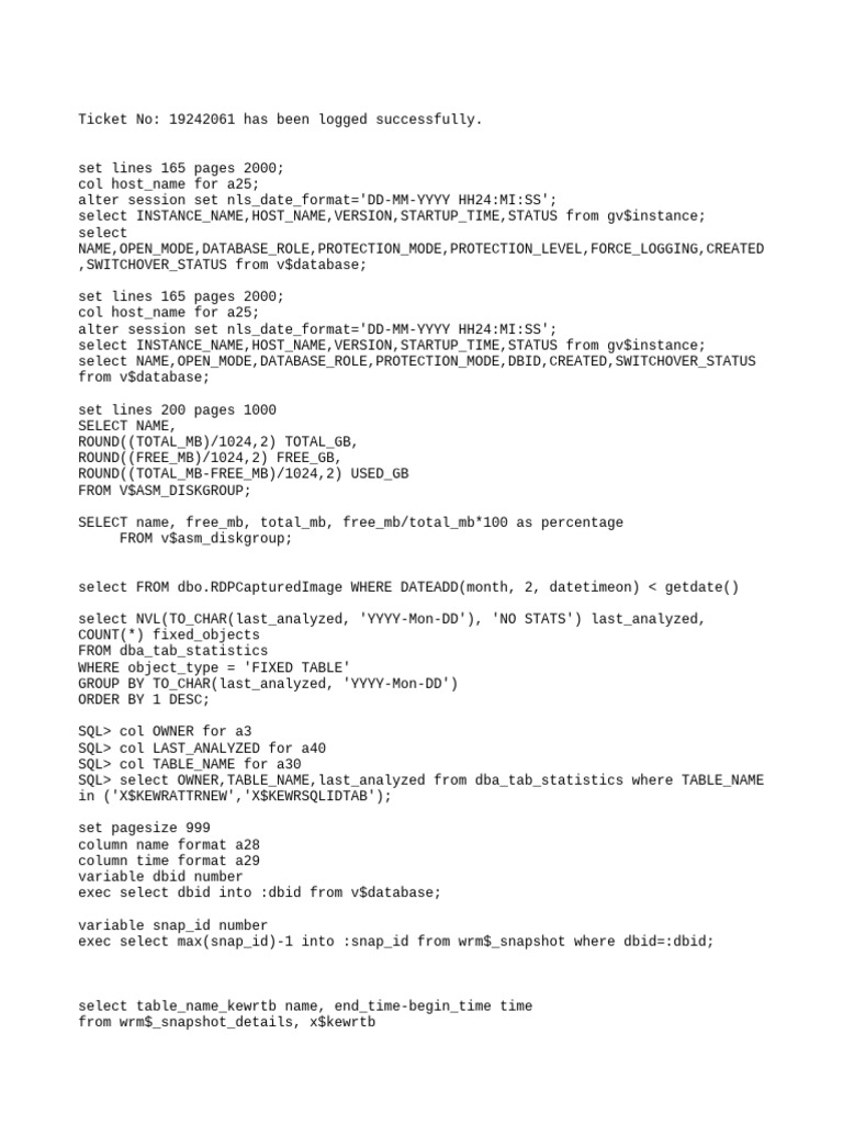 Knowledge Base Asm Diskgroup Space | PDF | Data | Software