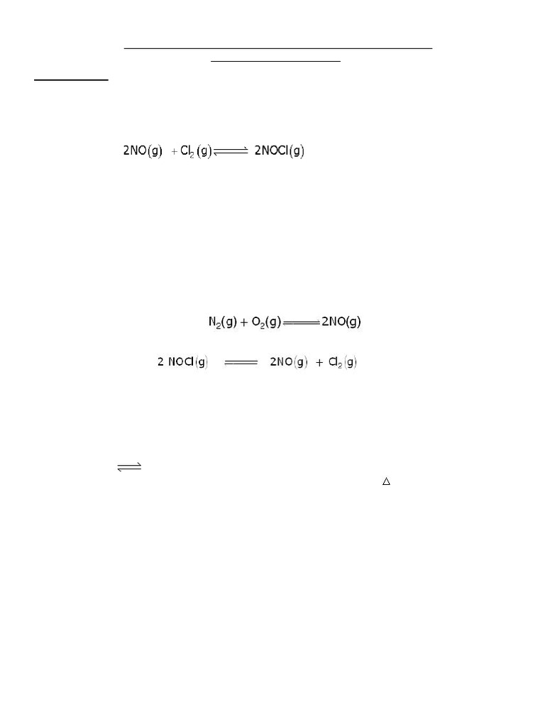 XI Chemistry Equilibrium Worksheet | PDF