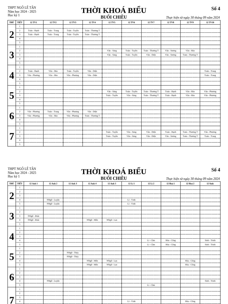 TKB học thêm | PDF