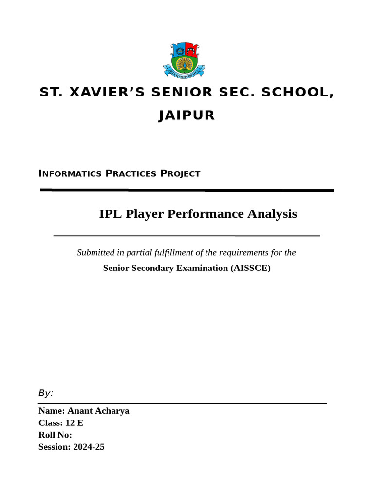 Ip Project | PDF | Information | Cricket