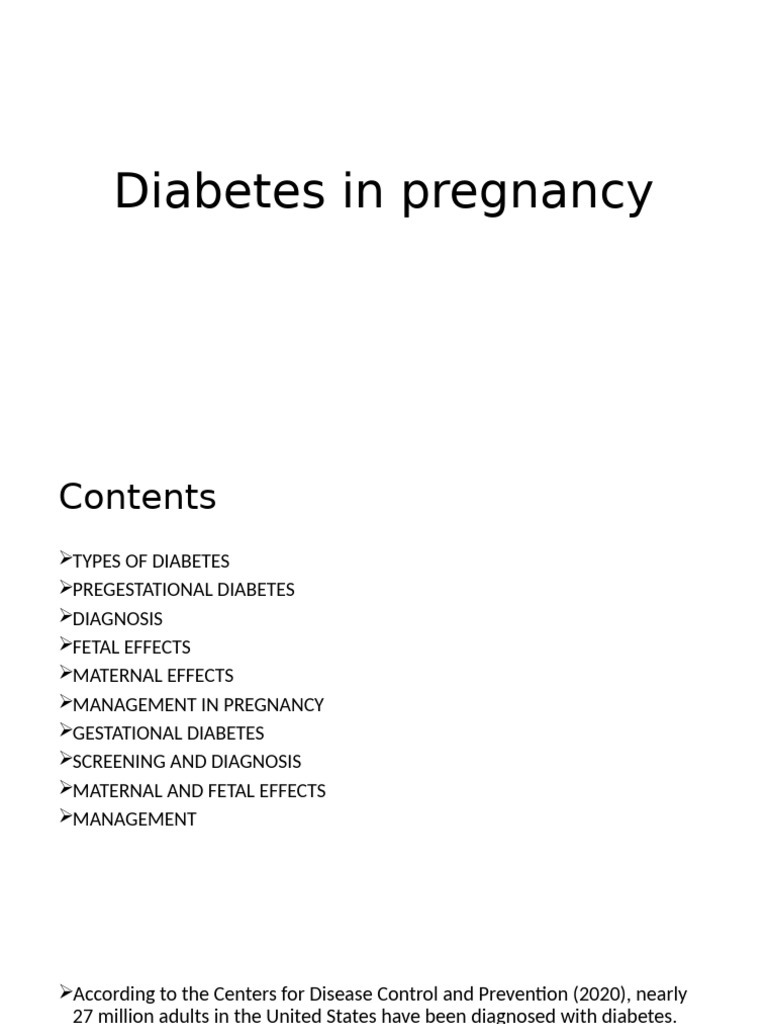 DM In pregnancy | PDF