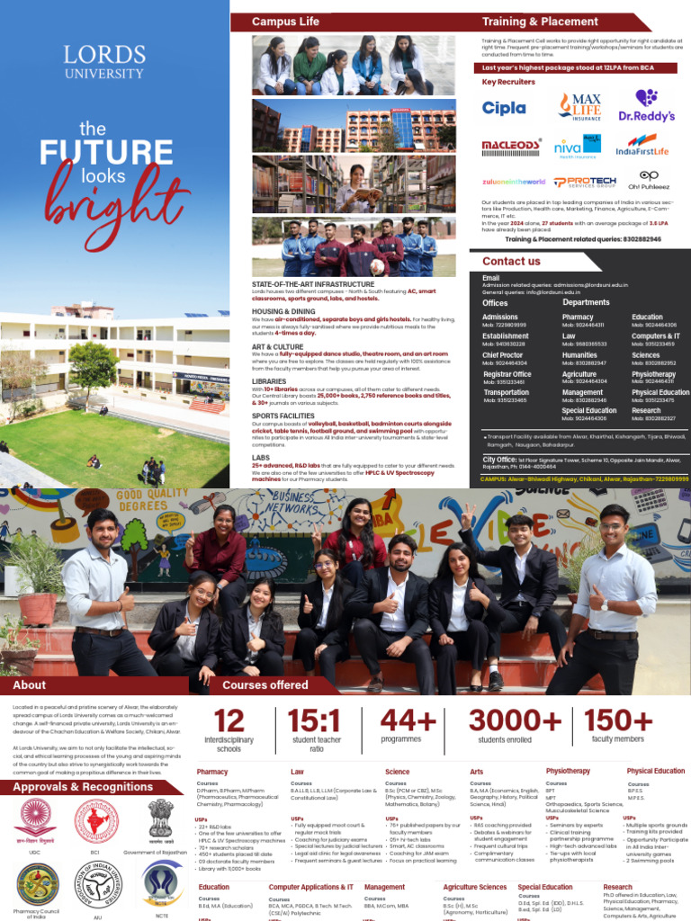 Lords University: Courses & Facilities | PDF