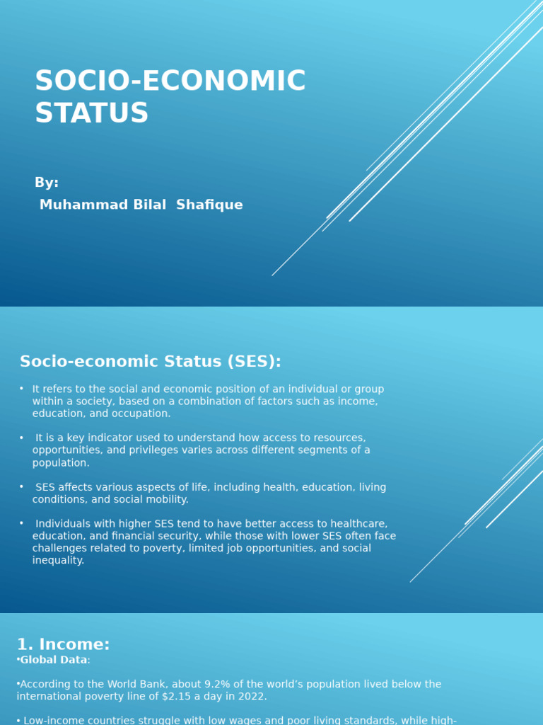 Understanding Socio-Economic Status (SES) | PDF | Poverty | Poverty ...