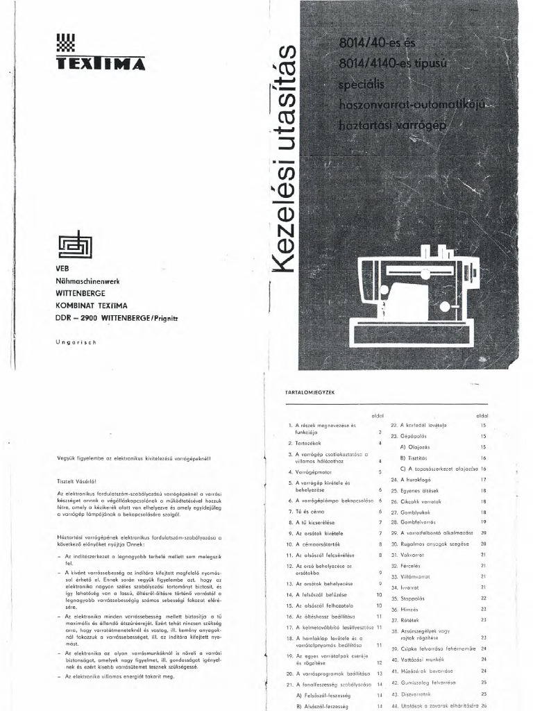 Naumann-Textima 8014.40 8014.4140 User Manual | PDF