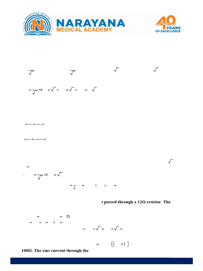 Alternating Current 1 Pdf Inductor Series And Parallel Circuits