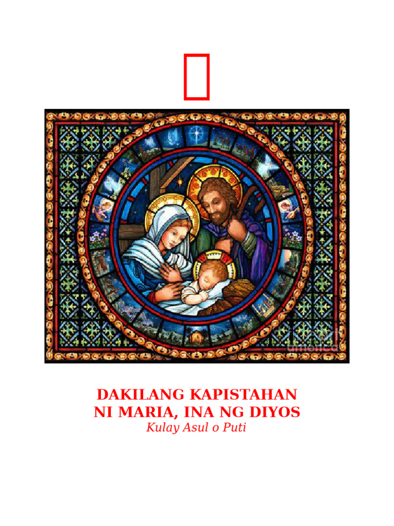 Dakilang Kapistahan Ni Maria, Ina NG Diyos | PDF