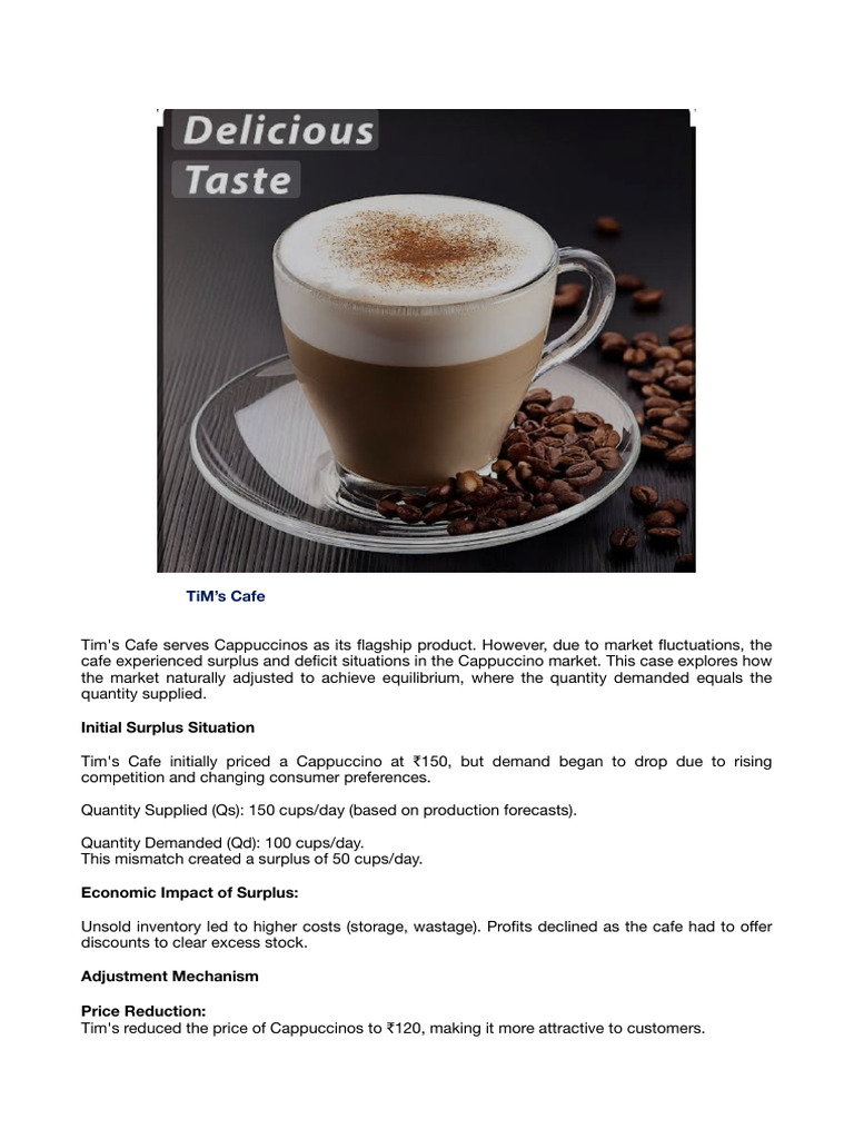 Equilibrium_Coffee | PDF | Economic Equilibrium | Economic Surplus