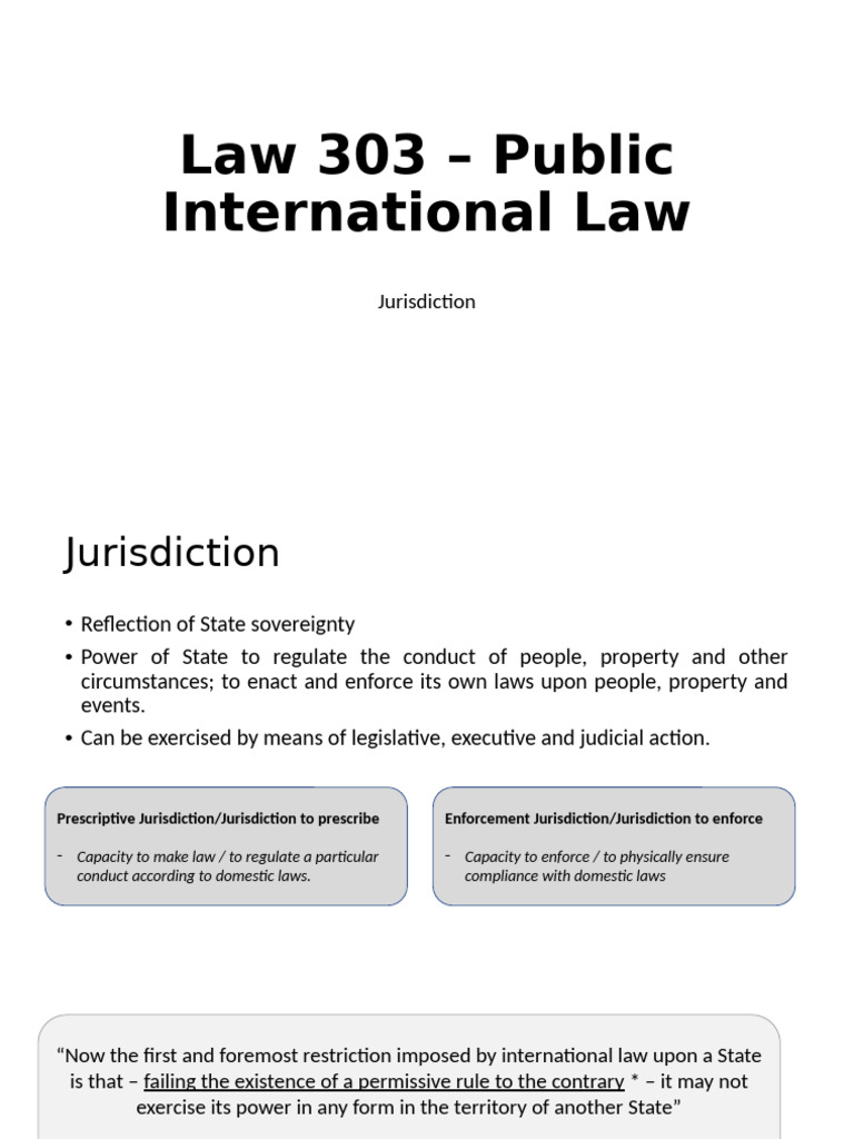 7-Law 303 Jurisdiction (2) | PDF | Jurisdiction | Crimes