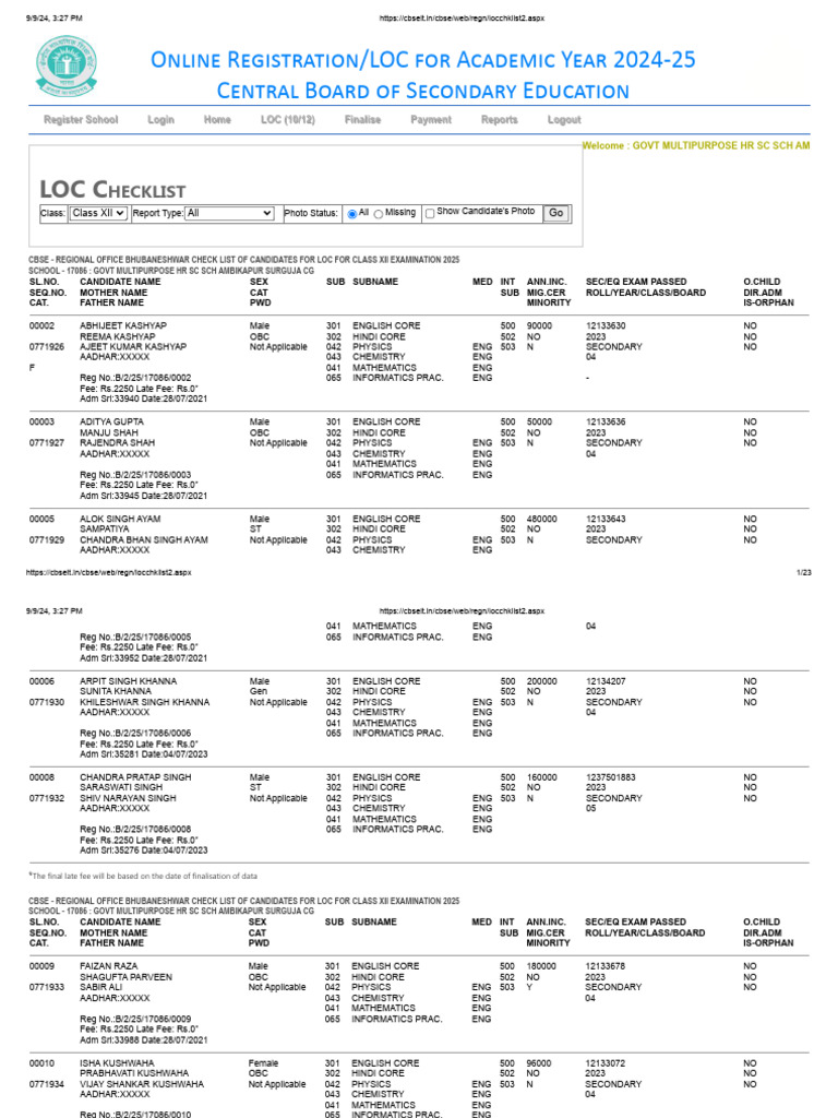 checklist 12th | PDF | Schools | Qualifications
