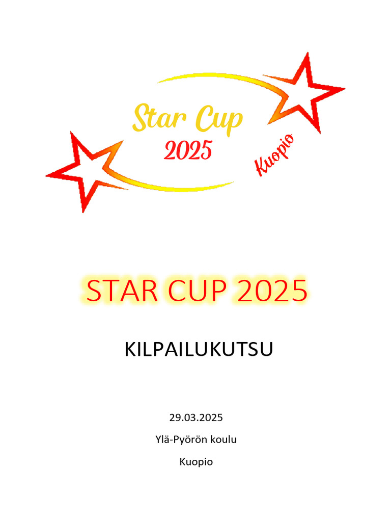Star Cup 2025 Kilpailukutsu | PDF