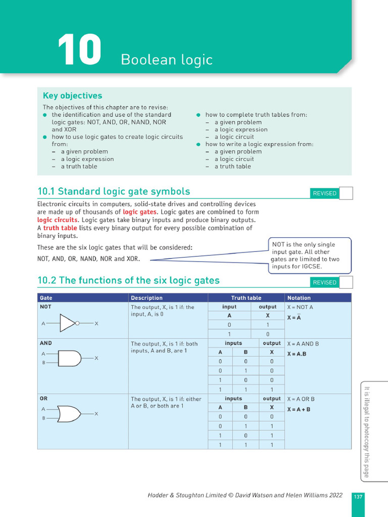 Logic 2from Cambridge IGCSE and O Level Computer Science Study and ...