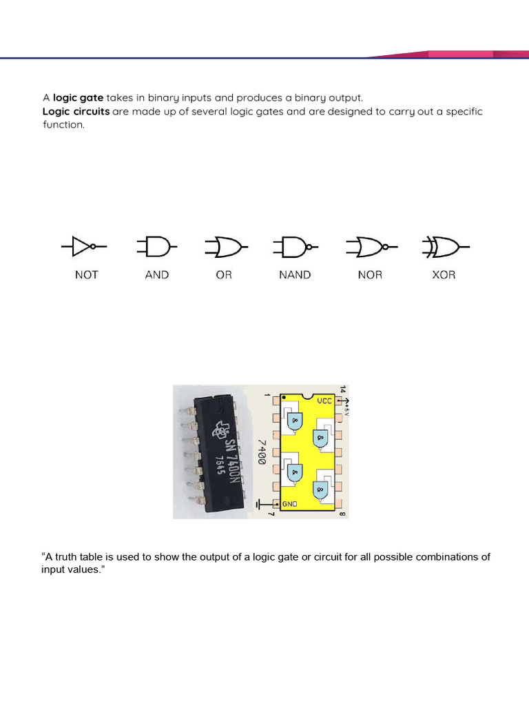 Logic Gates From Computer Science-Paper 2-Logo - 2023-2025 | PDF ...