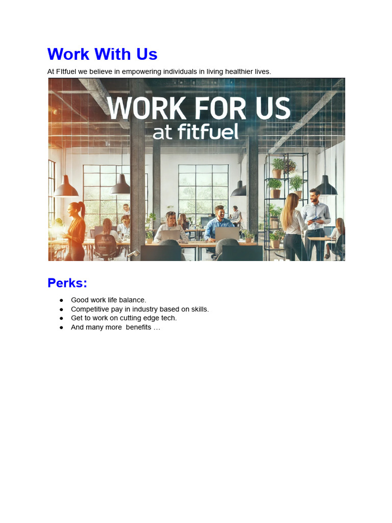 Fitfuel Work With Us 4 | PDF