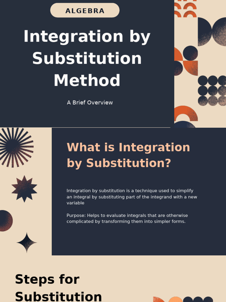 Integration by Substitution Method | PDF
