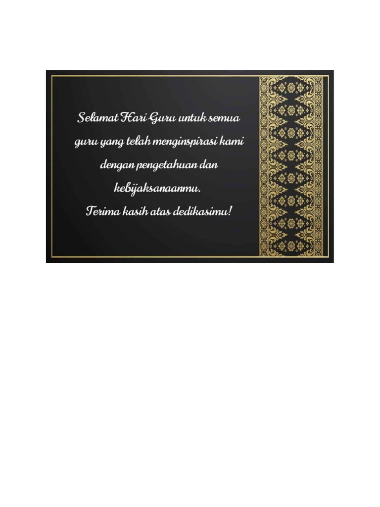 Ucapan Terima Kasih untuk Guru | PDF