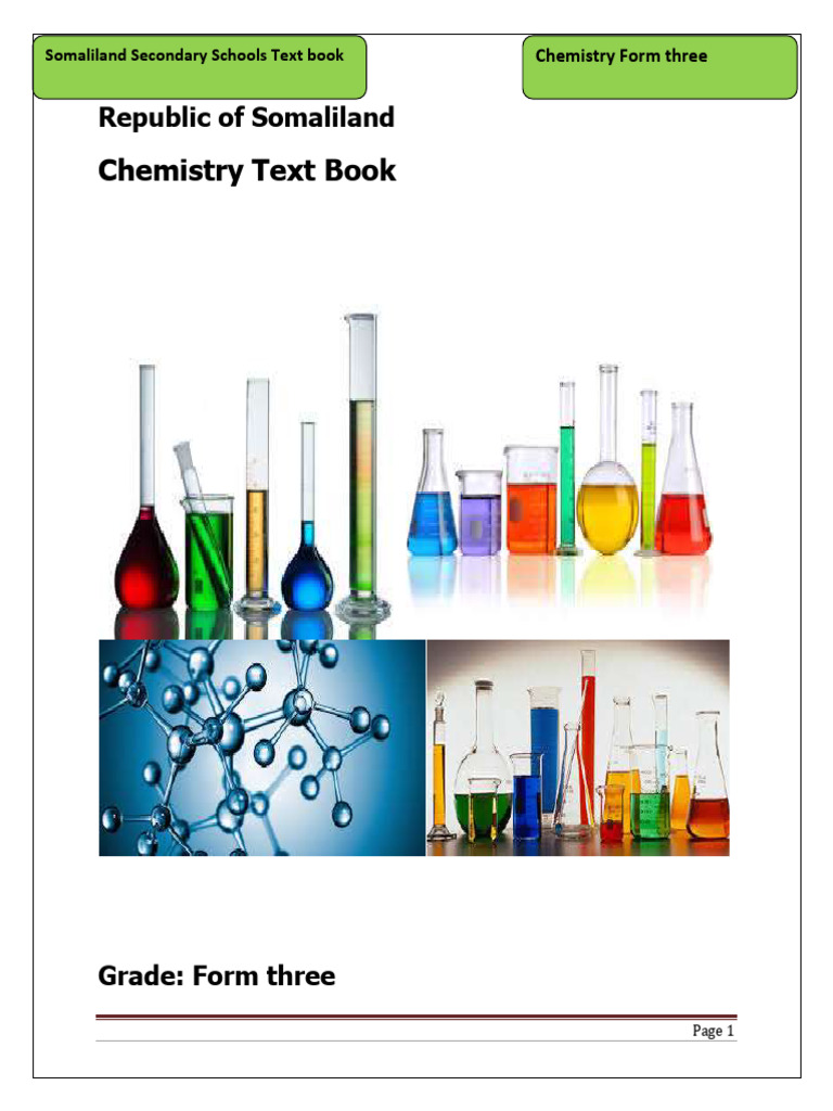 Chemistry Form Three Textbook | PDF | Hydroxide | Acid
