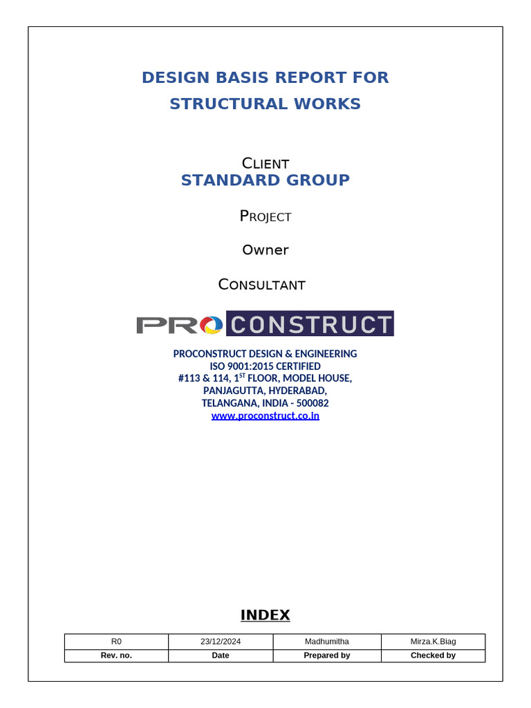 Structural DBR - R0 1 1 | PDF | Structural Load | Concrete