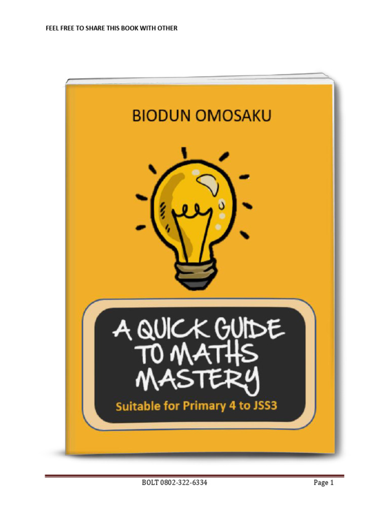 Quick Guide To Maths Mastery Revised | PDF | Mathematics | Value Added Tax