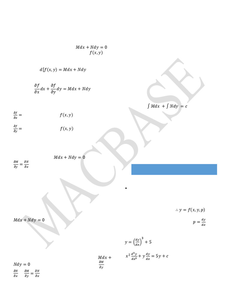 MTH312 Advanced Calculus | PDF | Equations | Differential Equations