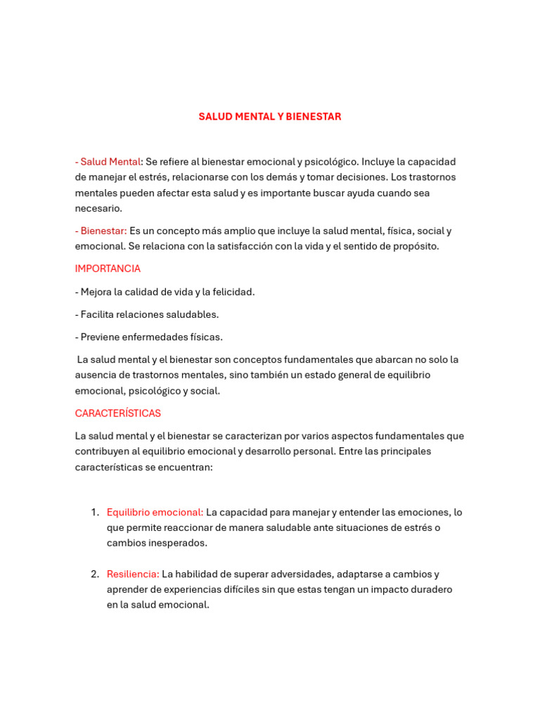 Salud y Bienestar | PDF | Las emociones | Bienestar