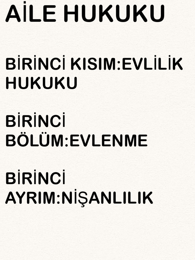 Aile Hukuku Notum 1 | PDF
