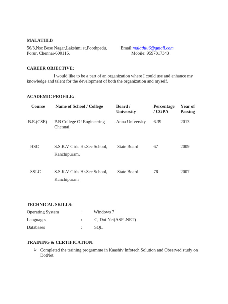 Mala 2024 Resume | PDF | Computing | Software