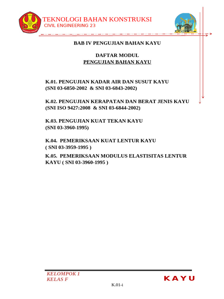 Pengujian Kadar Air dan Susut Kayu | PDF