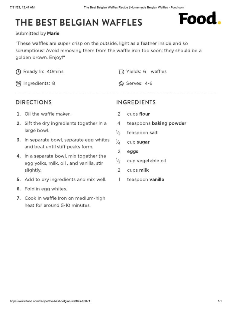 Belgian Waffles | PDF