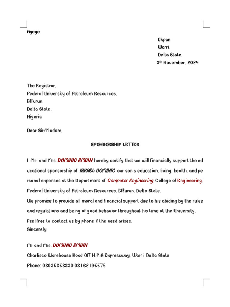 Acceptance Letter Phoenix | PDF