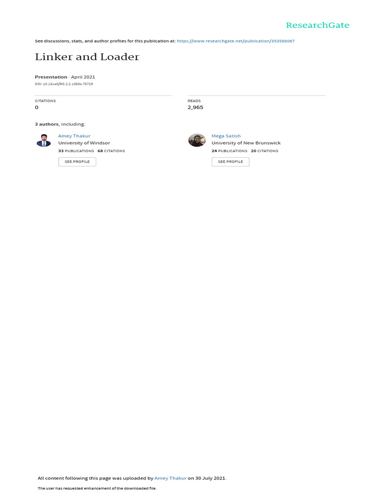 LinkerandLoader | PDF | Computer Program | Programming
