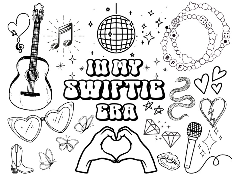 Swiftie Coloring Pages 3 | PDF