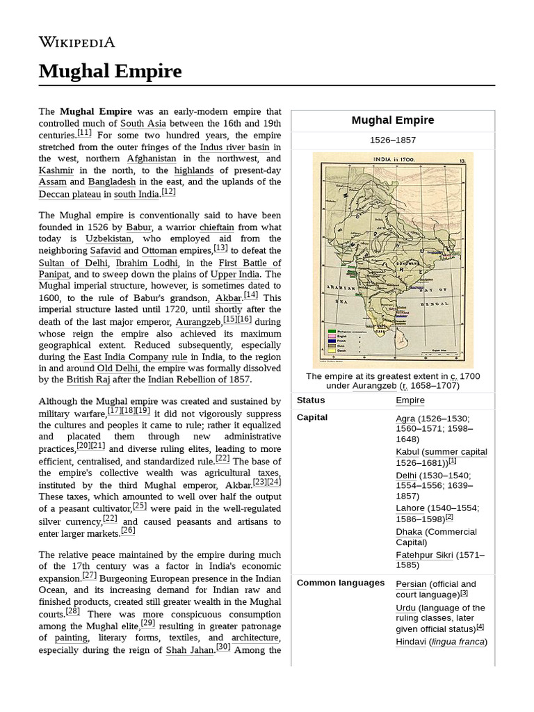 Mughal Empire | PDF | Mughal Empire