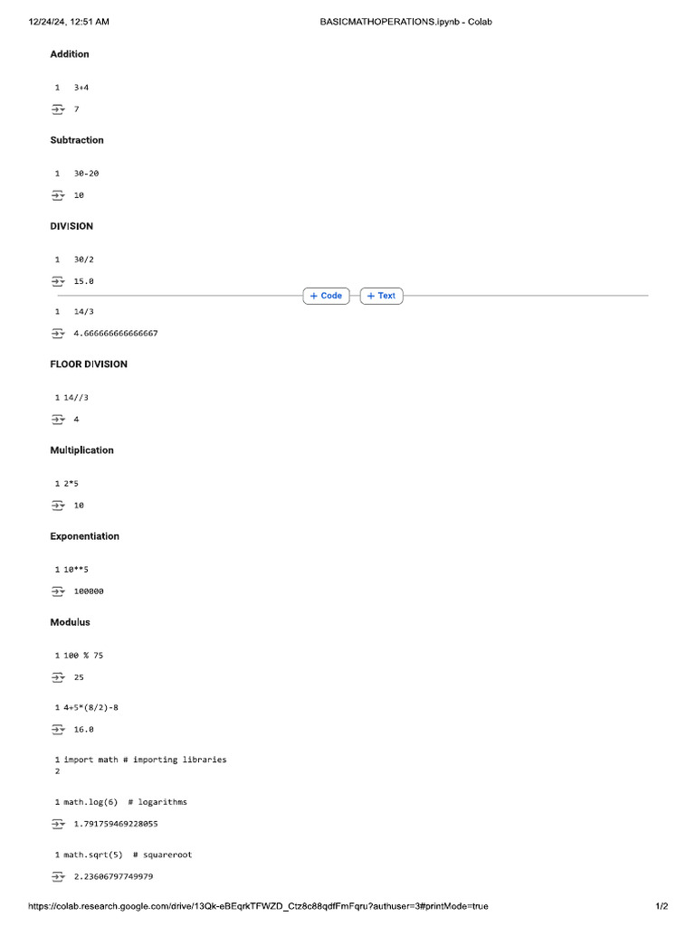 Python Arithmetic | PDF Python Arithmetic | PDF