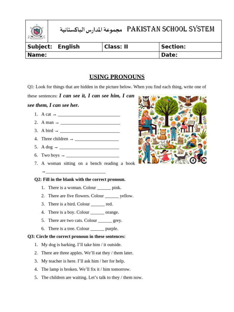 Grade 2-Eng Revision Worksheets | PDF | Linguistics