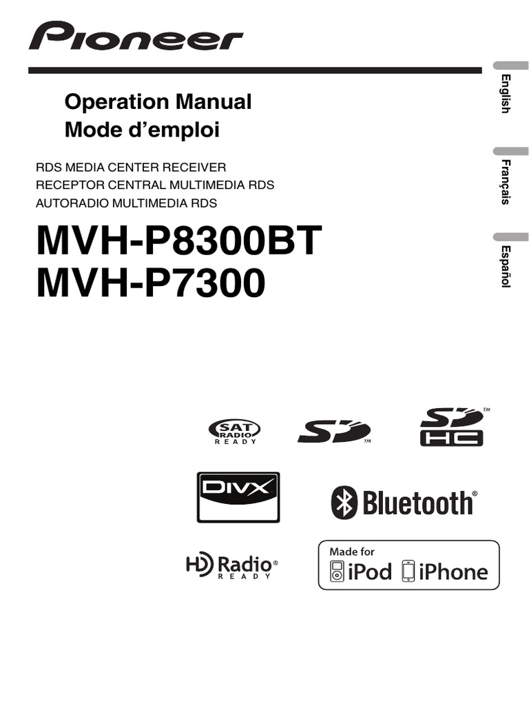 Radio Reproductor Estéreo MVH-P7300 | PDF | Menu | I Pod