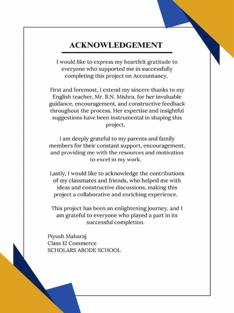 ACKNOWLEDGEMENT | PDF