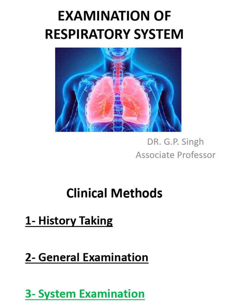 Respiratory System Examination Guide | PDF | Respiratory Diseases | Thorax