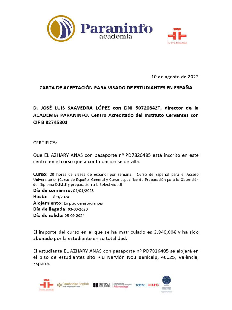 Val - Sel - Visado y Programa de Curso - El Azhary Anas | PDF | Química | Biología