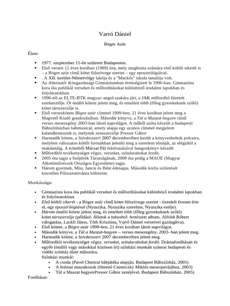 Varró Dániel | PDF