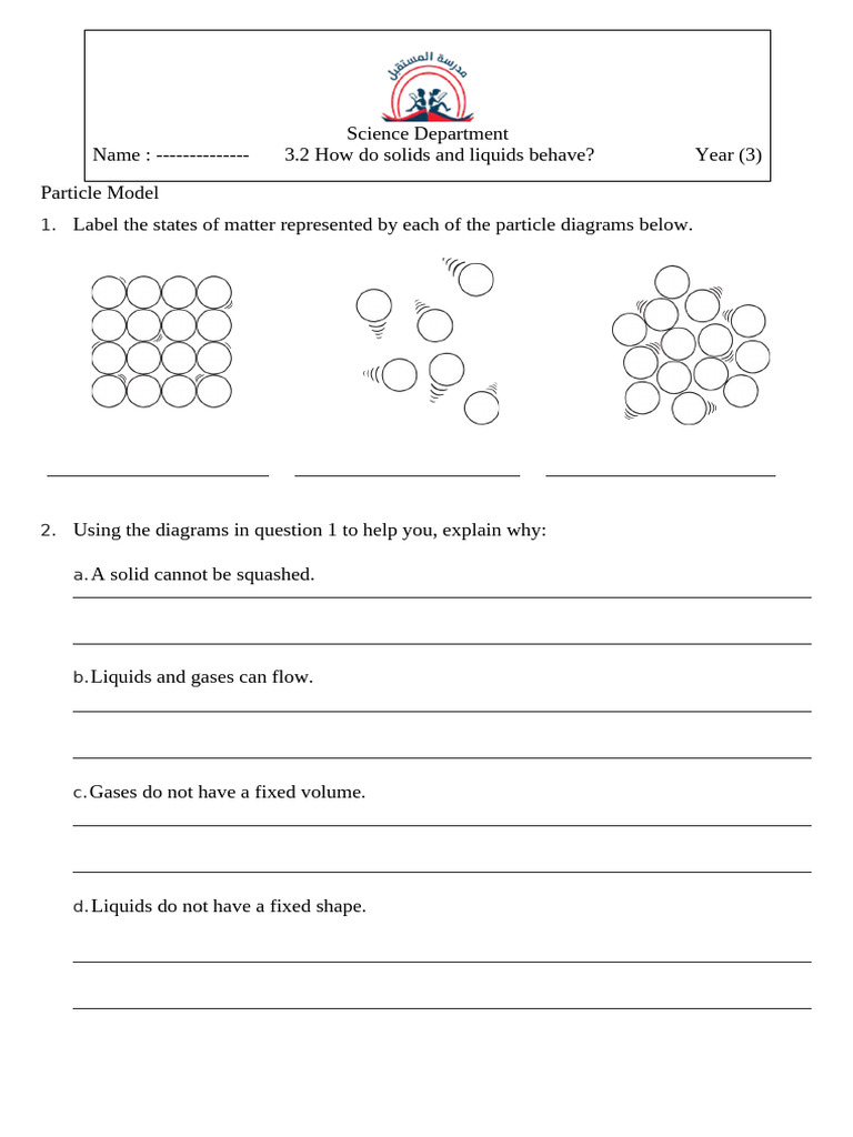 States of Matter: Solids vs. Liquids | PDF