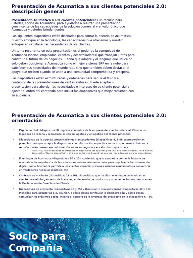 Presentación Efectiva de Acumatica | PDF | Planificación de recursos ...
