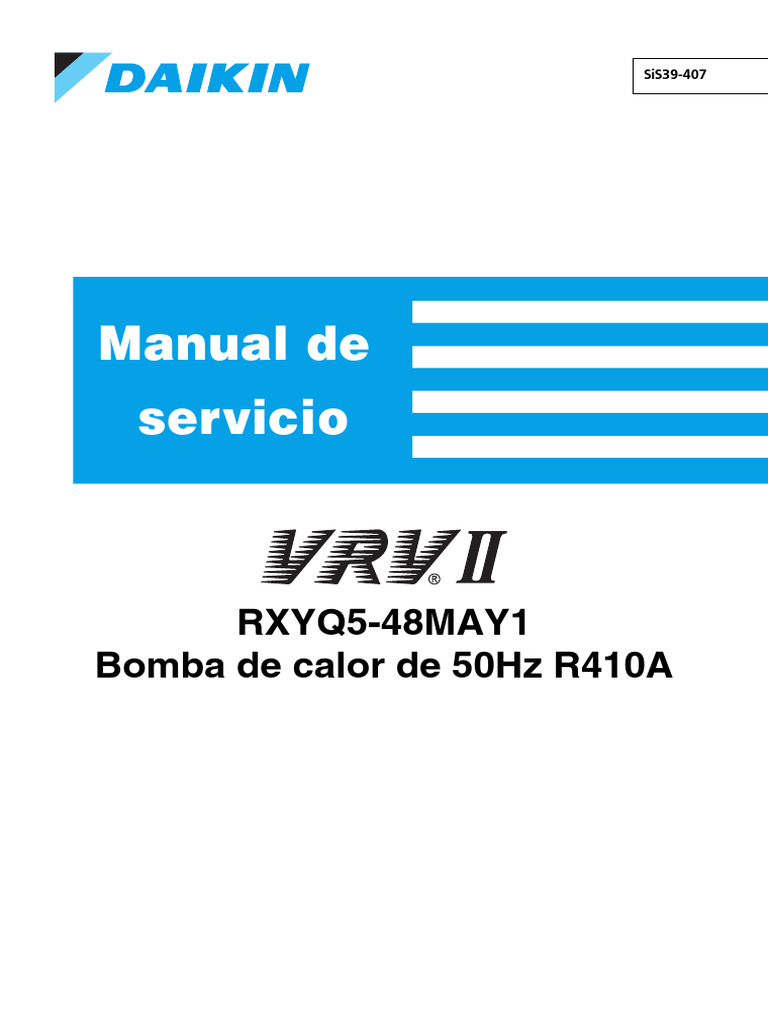 Manual de Servicio VRV II (Daikin) | PDF | Refrigerante | Construcción