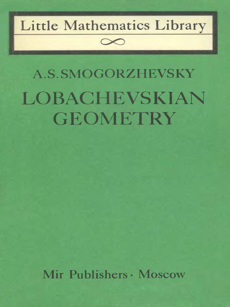 Lobachevskian.Geometry | PDF