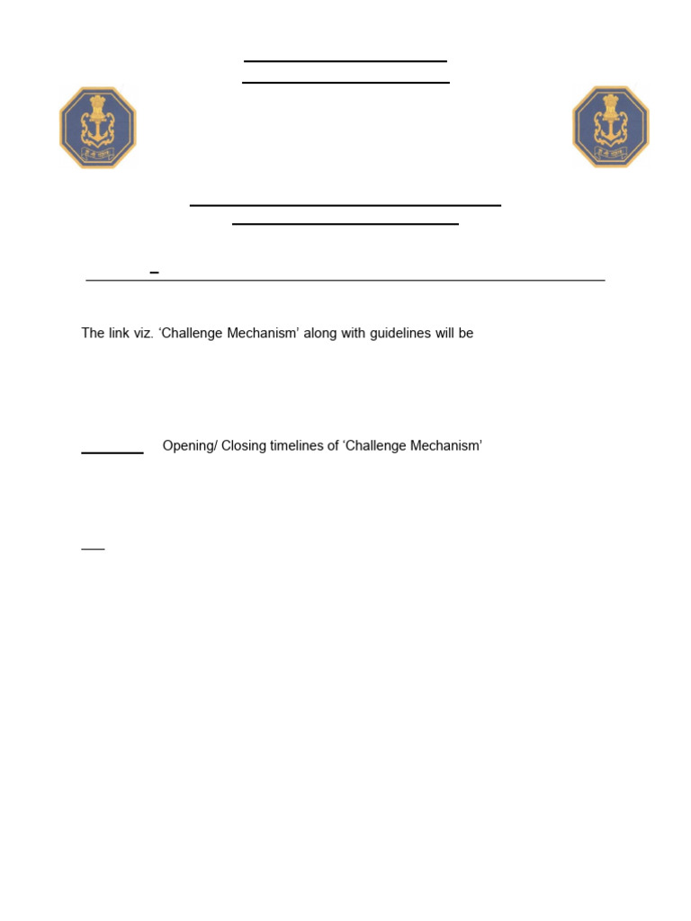 Notice Challenge of Answer Key and Raising Objection | PDF