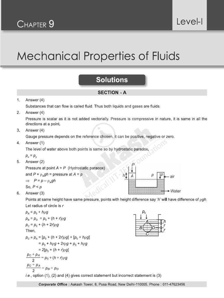 CLS MED 24 25 XI Phy Package 4 Level 1 Chapter 9 | PDF