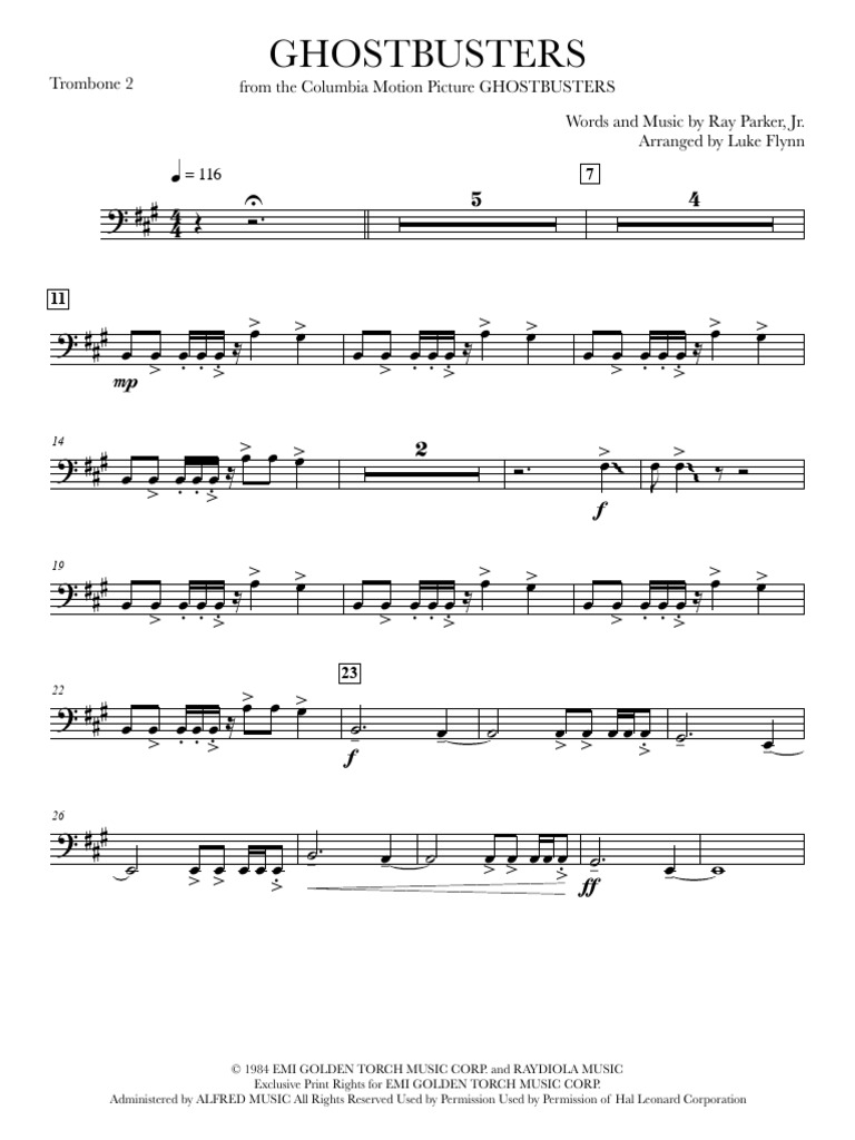 15 - Trombone 2 - Ghostbusters | PDF