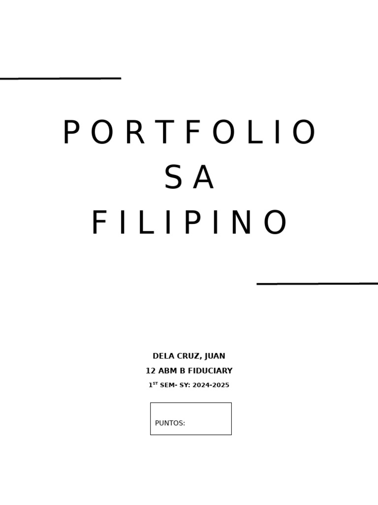 Portfolio Coverpage | PDF