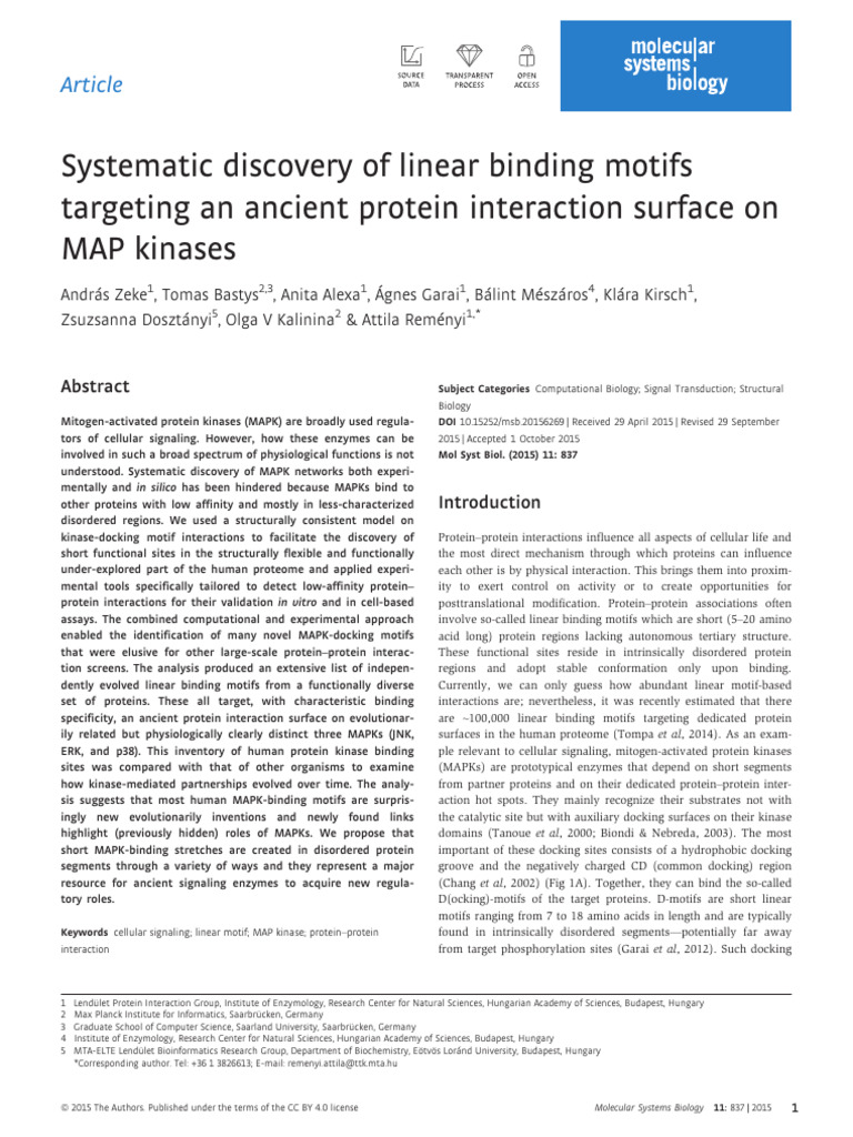 2015 - Systematic discovery of linear binding motifs targeting an ...