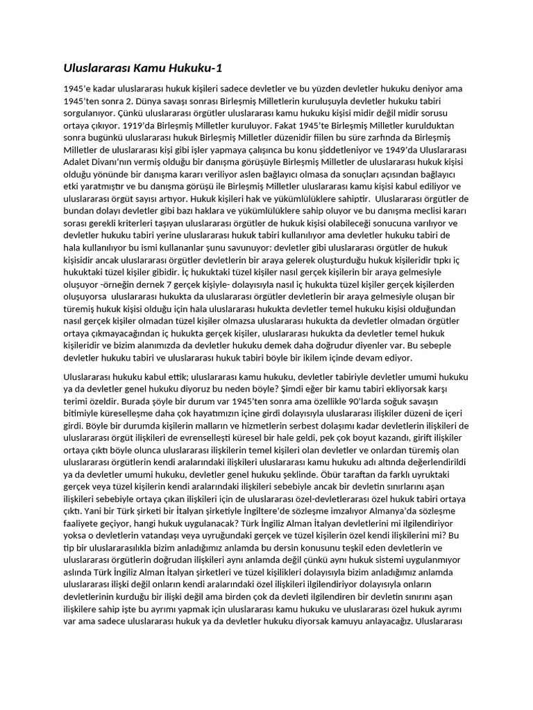 Uluslararası Kamu Hukuku Vize | PDF